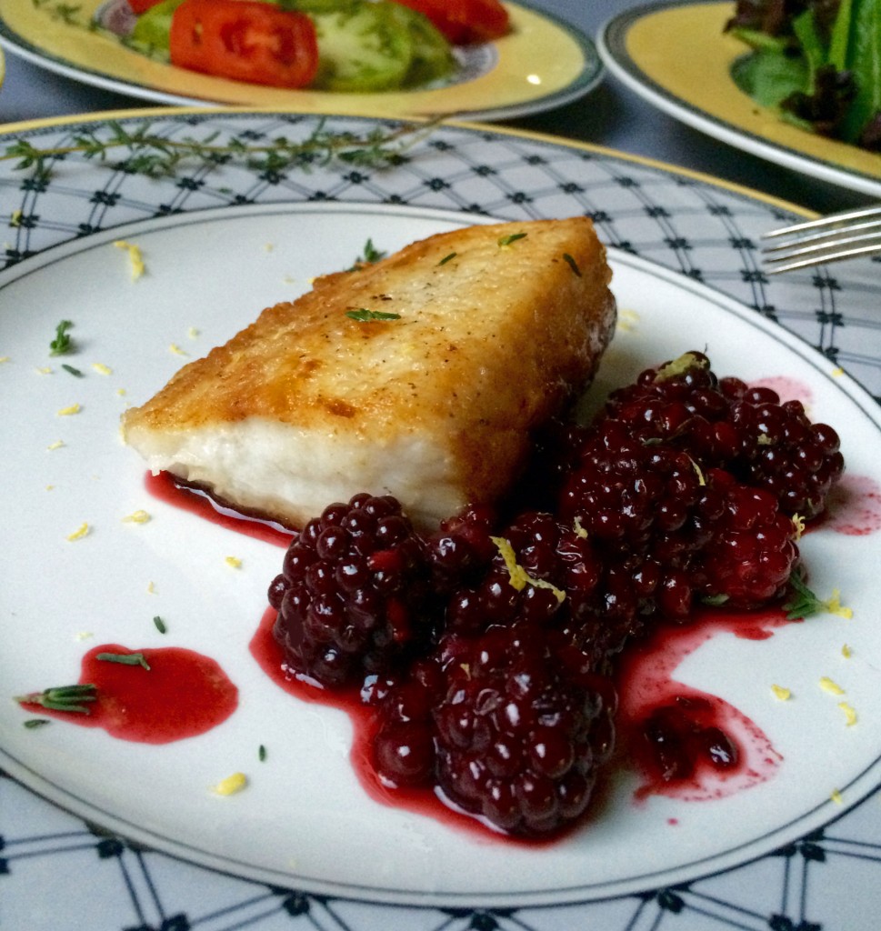 Cobia with Blackberry Pan Sauce Recipe